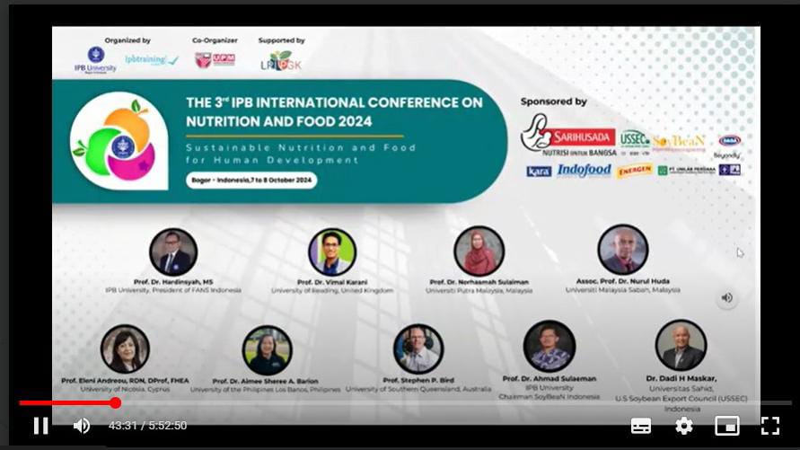 The 3rd IPB International Conference on Nutrition and Food (ICNF 2024 ...